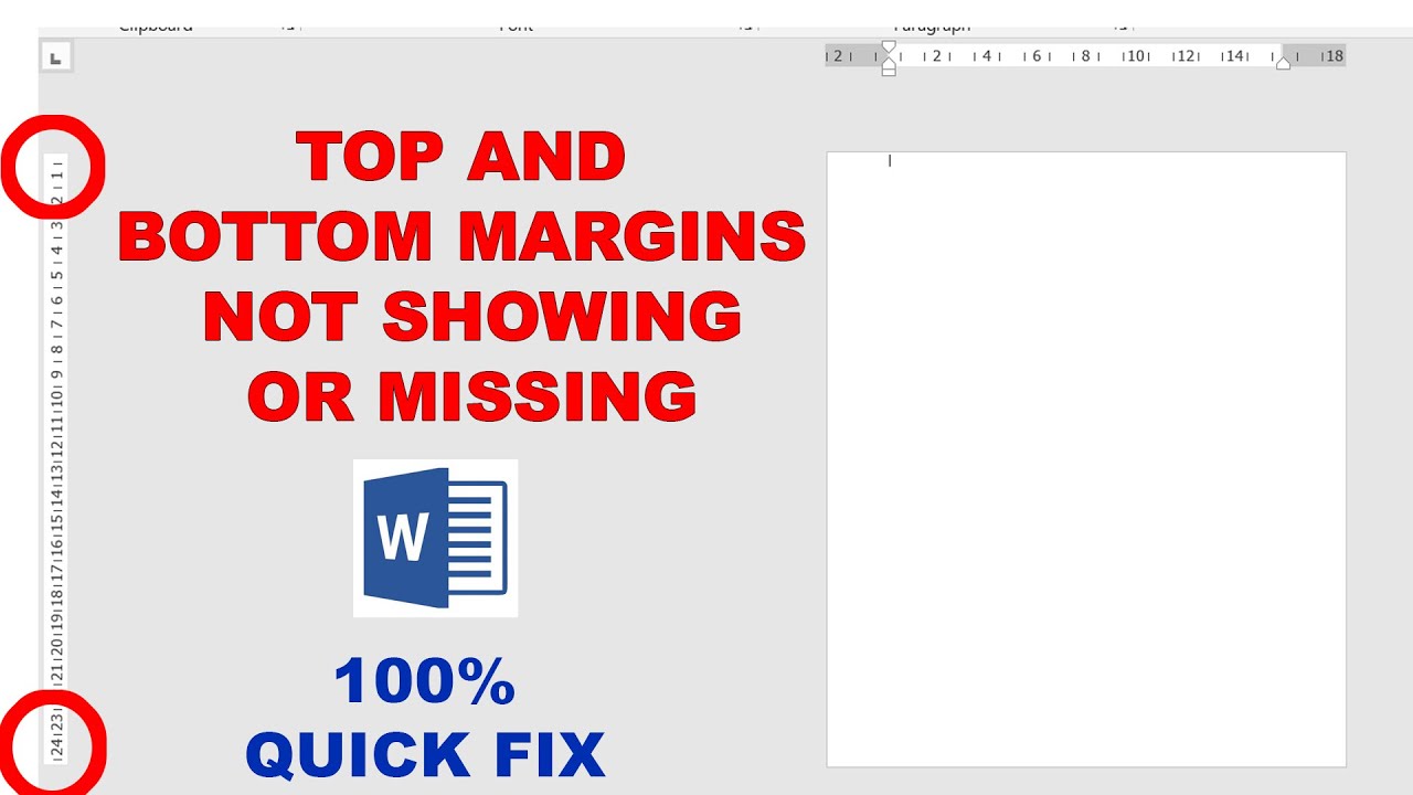 Top And Bottom Margins Missing in MS Word | Top And Bottom Margins Not ...