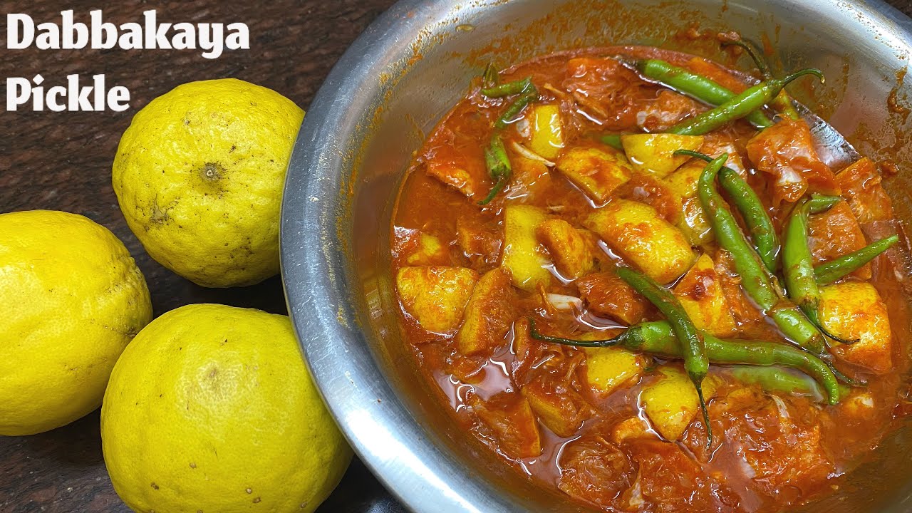 Dabbakaya pachadi - Citron pickle - rich in vitamin C- lemon pickle ...