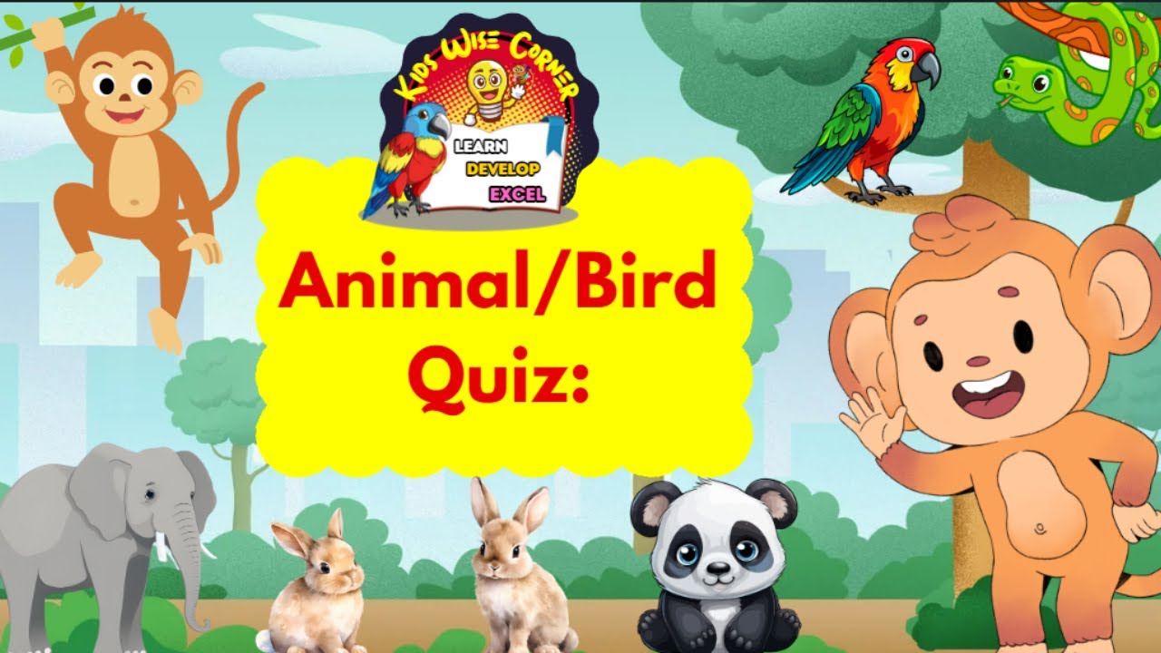 Fun Animal & Bird Quiz for Kids | Grade 1-2 | Multiple Choice & True ...