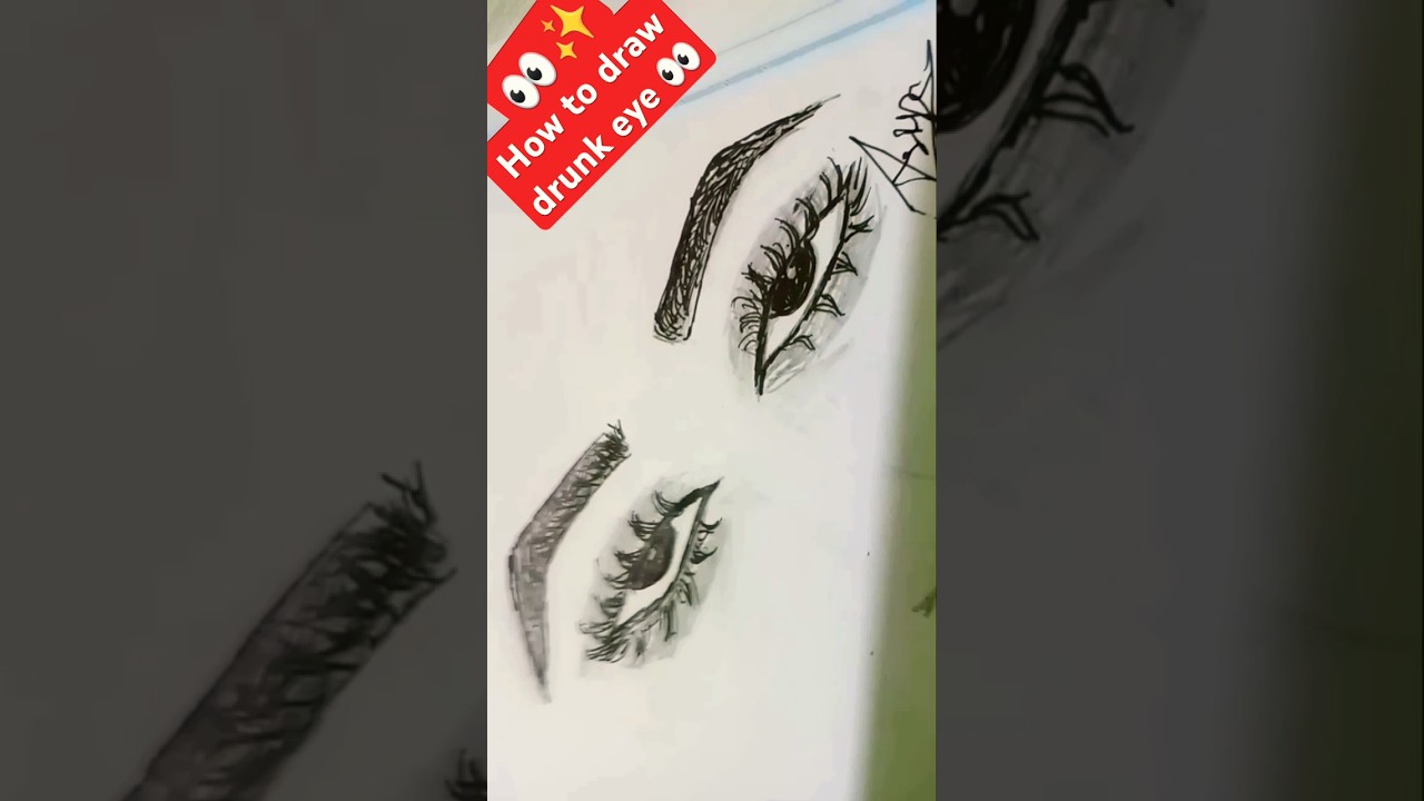 drunk eye 👀#drawing #pencile #penclesketch #artdrawing #song #love # ...