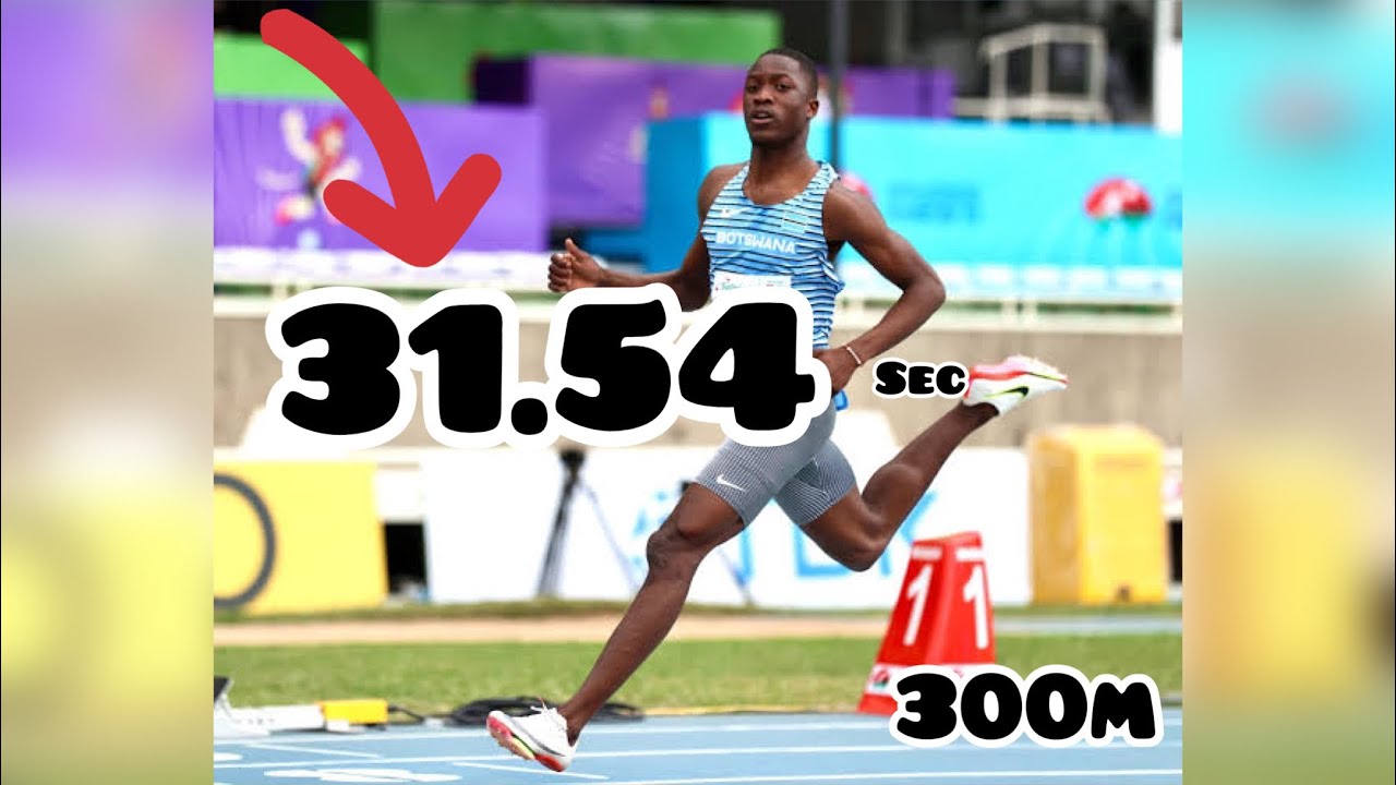 Tebogo Letsile Runs a world lead of 31,54sec in 300m. 🔥🔥 - YouTube