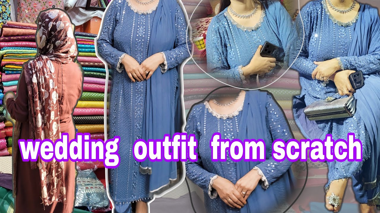How to design designer dress ~ wedding outfit from scratch || dress ...