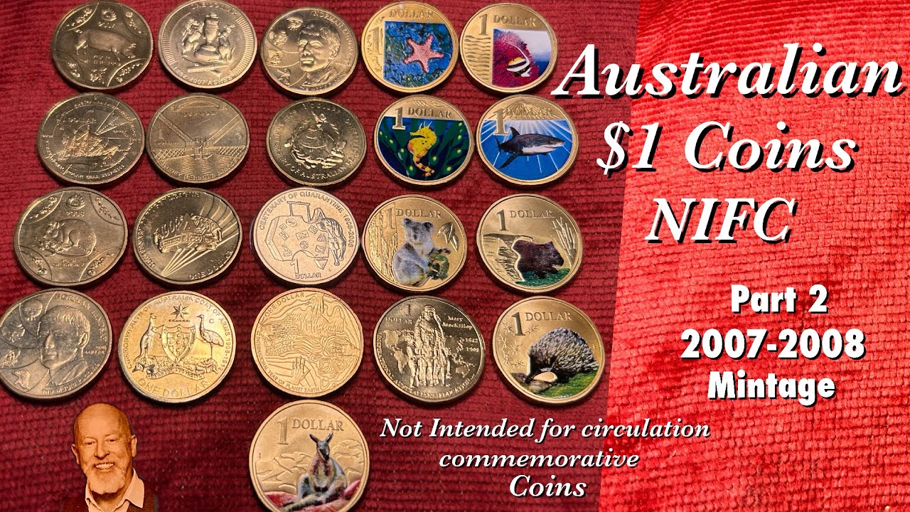 Australian $1 coins not intended for circulation 2007 & 2008 - YouTube