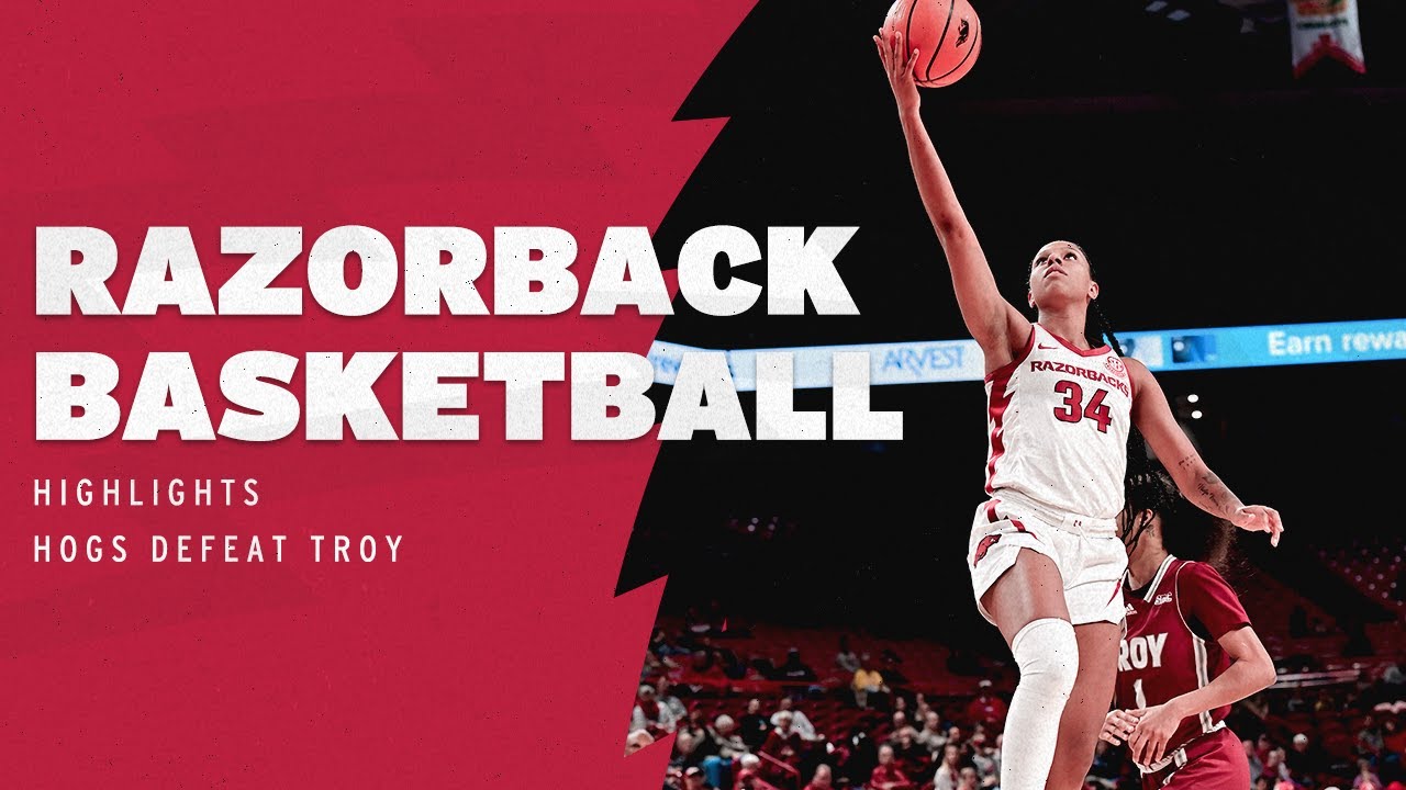 Razorback Basketball: Highlights, Hogs defeat Troy - YouTube