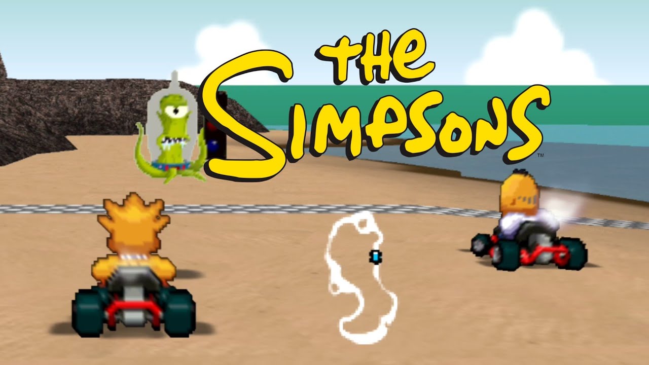 Simpsons Kart 64 HD Textures Full Screen 16:9 Lisa Simpson (Gameplay ...