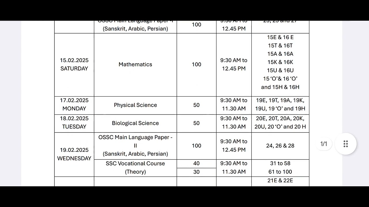 10th Pre final exam timetable.2025 - YouTube
