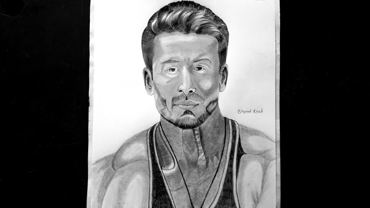 Bollywood action hero Tiger shroff pencil realistic drawing,how to draw ...