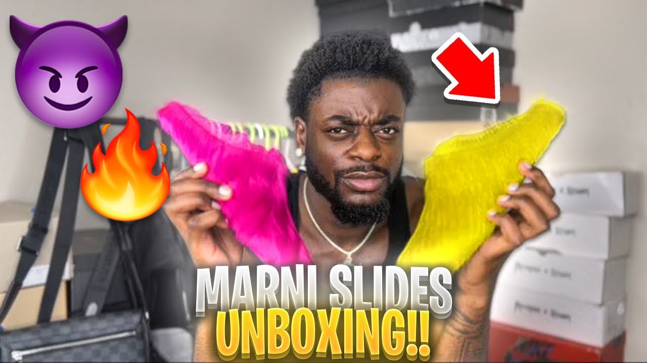 MARNI SLIDES UNBOXING | REVIEW + ON FEET *MUST WATCH!* - YouTube