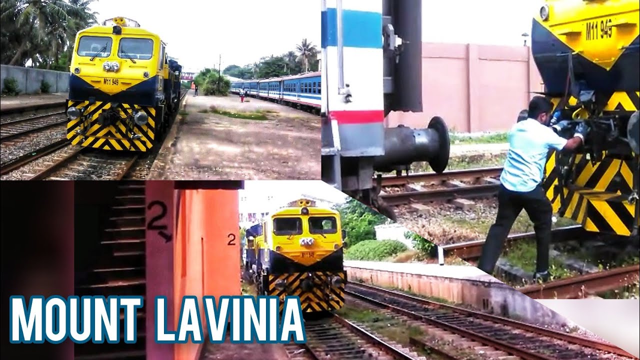 Polgahawela express train at mount lavinia - YouTube
