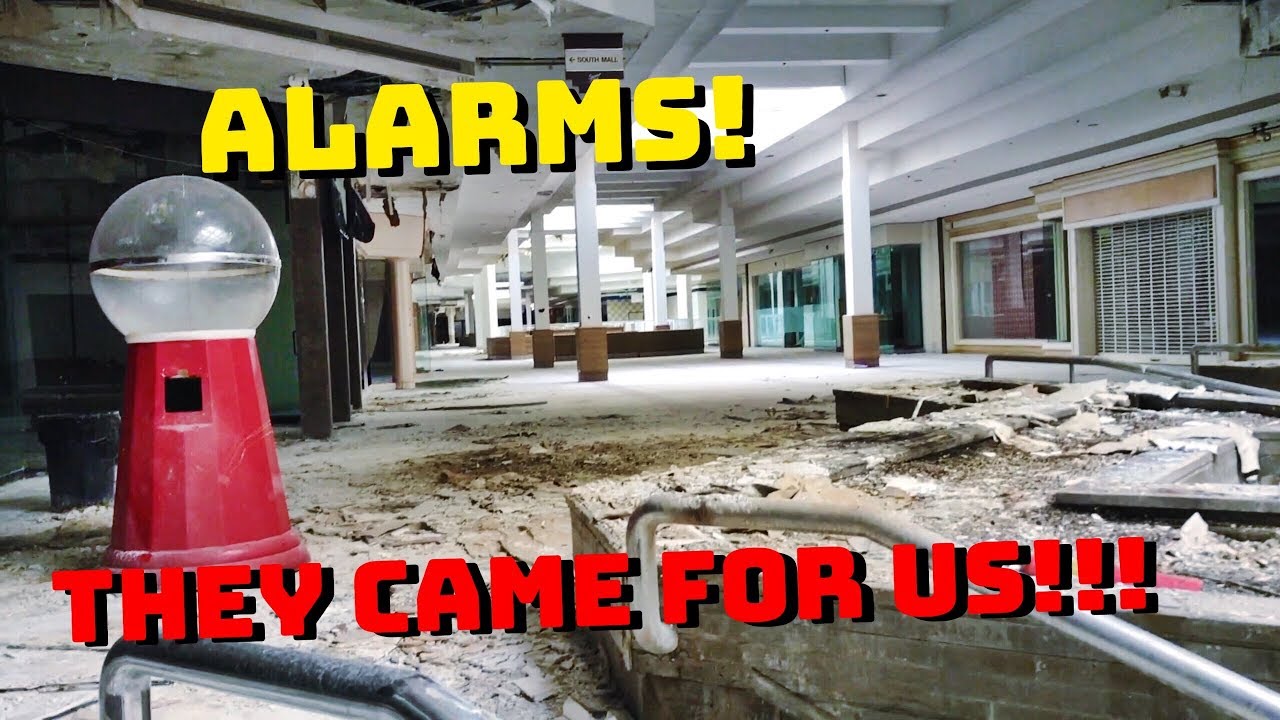 ABANDONED SUPER MALL! (ALARMS TRIGGERED! SECURITY CAME!) 3 abandoned ...
