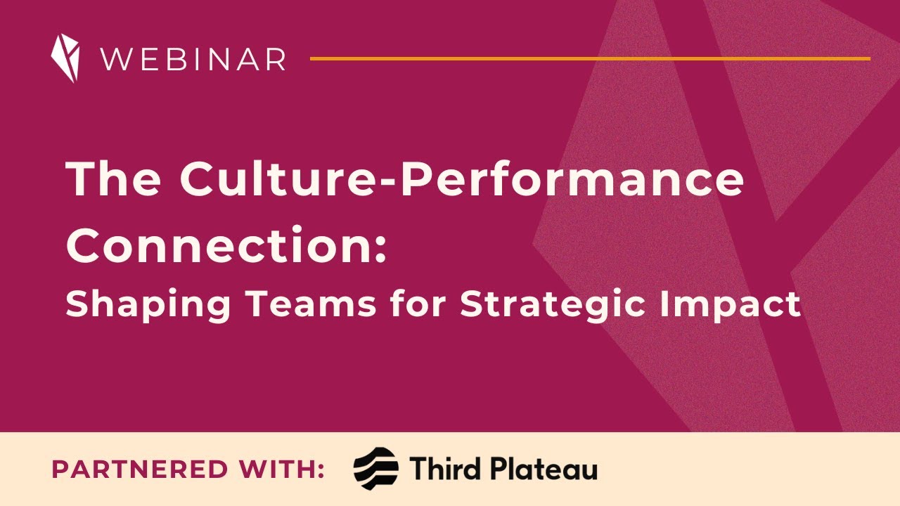 The Culture-Performance Connection Webinar - YouTube