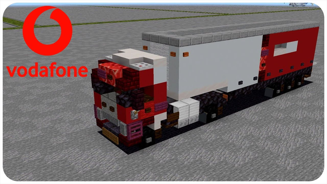 How to Build a Truck Trailer in Minecraft (Mercedes Axor Vodafone ...