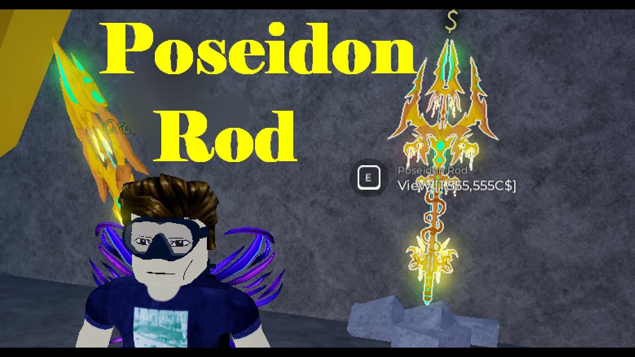 How to Get POSEIDON ROD & SHOWCASE in Fisch! (Poseidon Rod Location ...