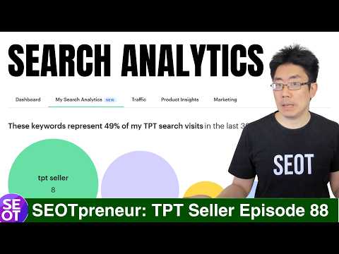 New TPT Search Analytics Dashboard - TPT Seller Tip E88