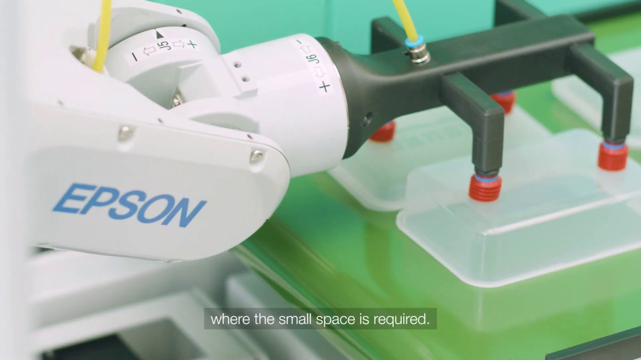 Epson ultra-compact robotic solution for injection moulding - YouTube