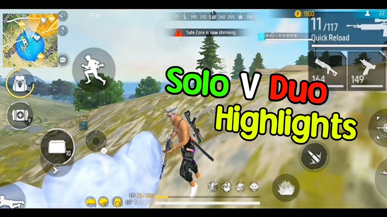 Solo vs Duo in free fire | Highlights Gameplay - YouTube
