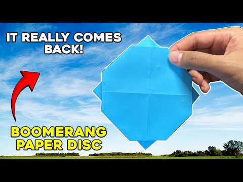 Paper Boomerang Disc That Comes Back! Easy DIY Tutorial