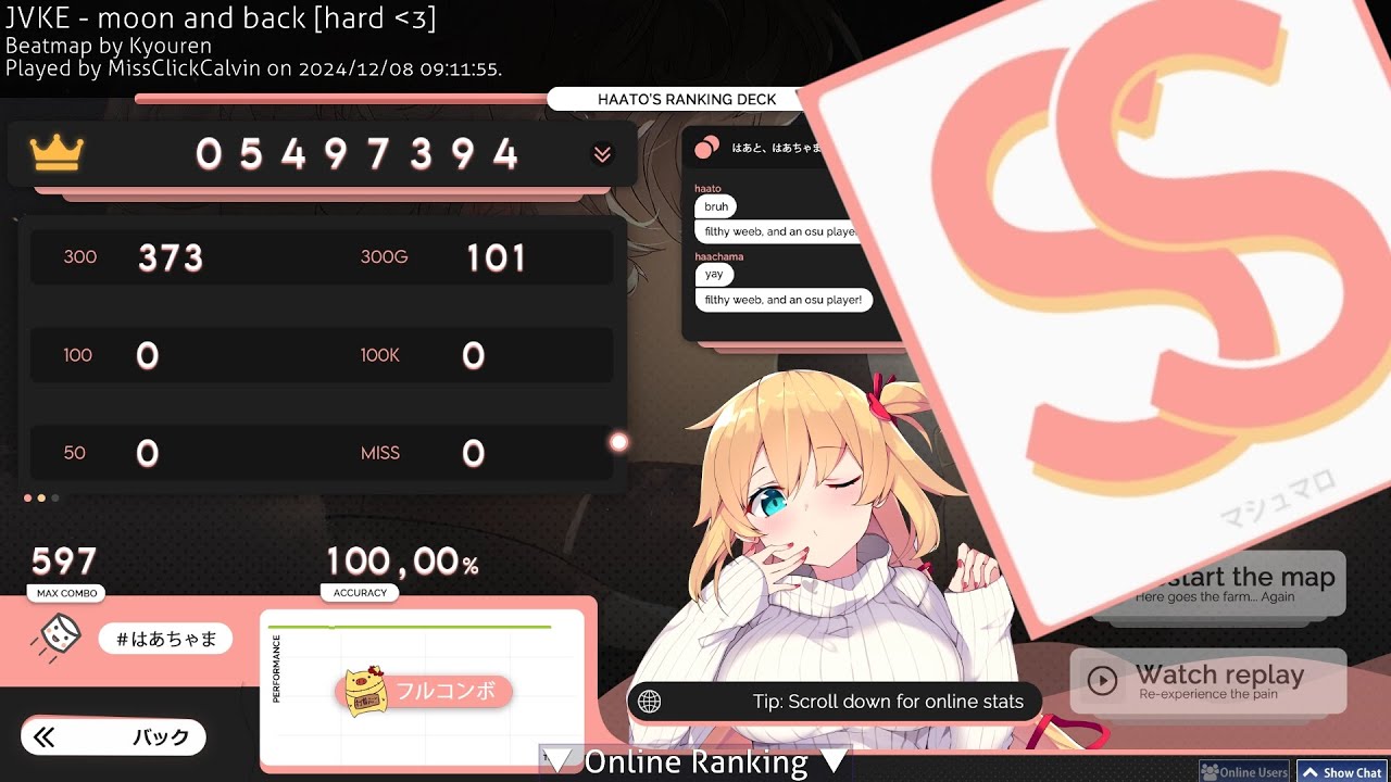 FAVORITE Osu! map of 2024!! JVKE - moon and back - YouTube
