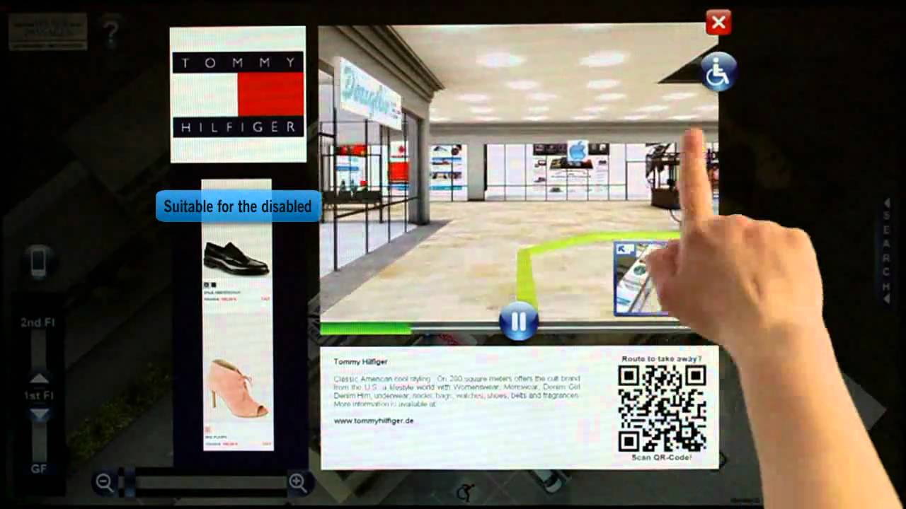 2011 | Demo | Information- and Wayfindingsystem in Shopping Malls - YouTube