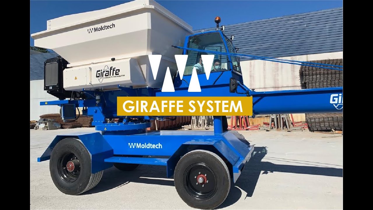 GIRAFFE SYSTEM FOR TRANSPORTING AND POURING CONCRETE. - YouTube