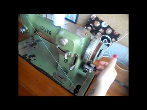 Máquina de costura Oliva CL50 - Como passar a linha e encher a bobina ...