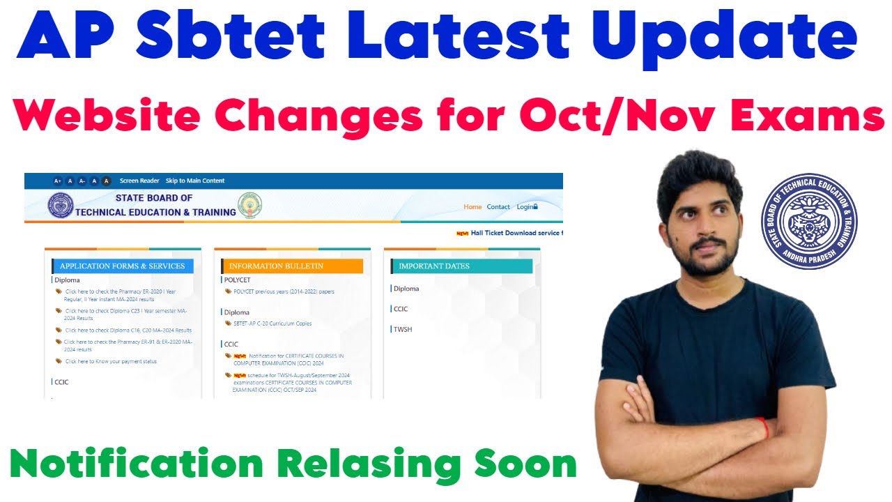 Ap Sbtet Latest Update | website changes for oct/nov-2024 exams ...