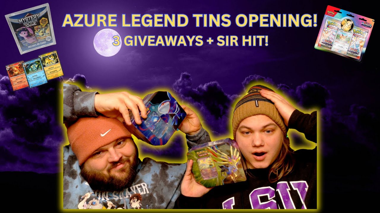 🔥 Opening 3 BRAND NEW Azure Legends Tins! HUGE HITS & Friday Night ...
