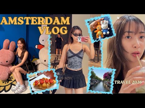 Amsterdam vlog || Part 2 || Cafés, Miffy store, 72 hours in Amsterdam ,shopping🎀🎐