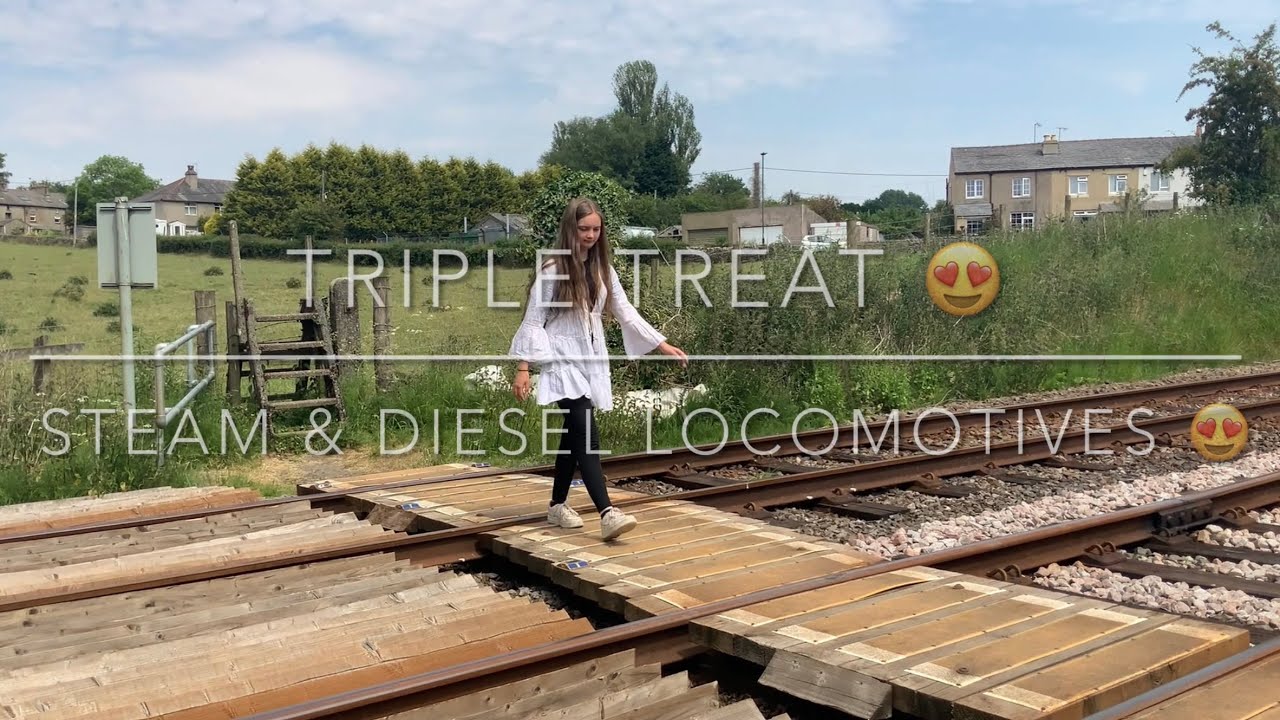 One steam locomotive two diesels and a cursed bridge 😱😂😱😂 #steamengines ...