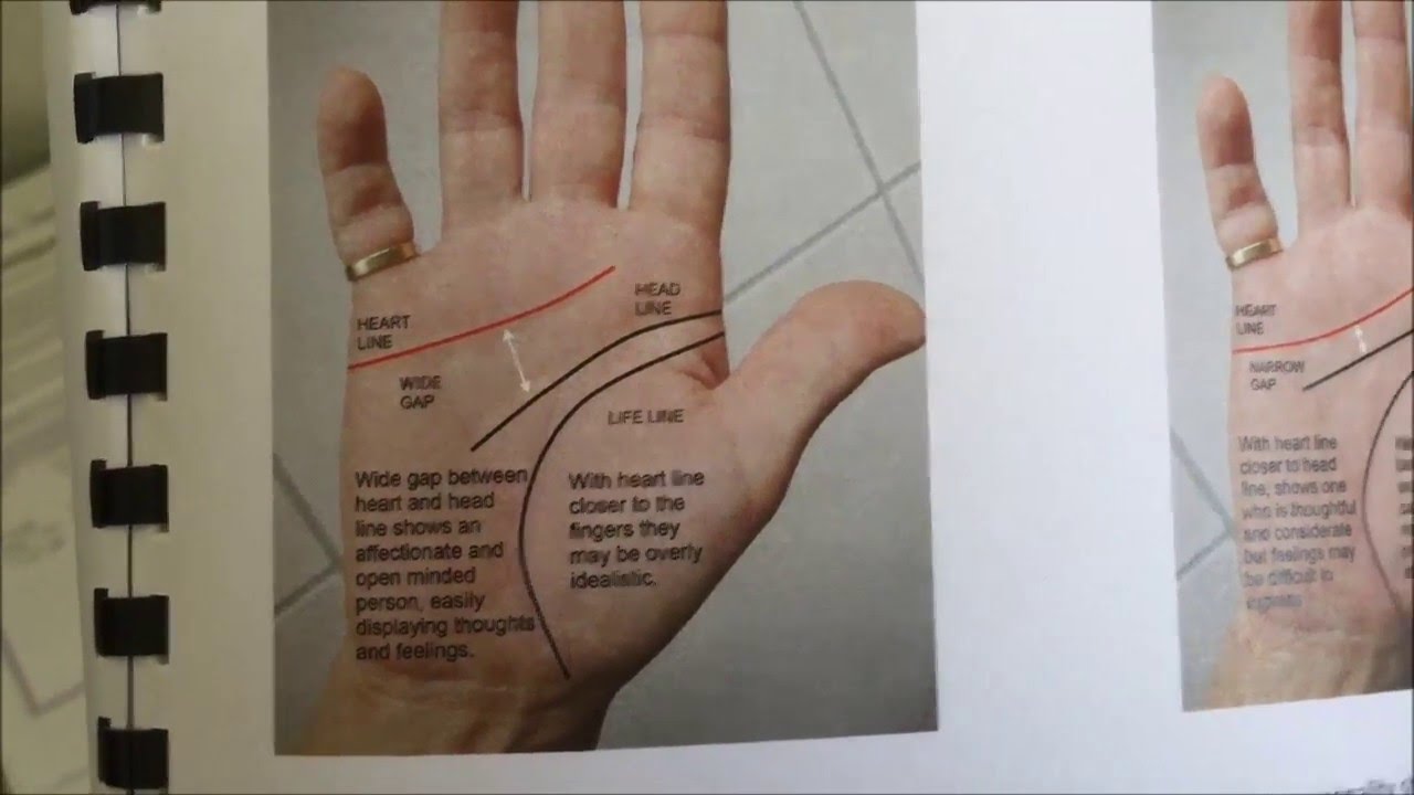 Palmistry and the heart and head line gaps, what they mean. - YouTube