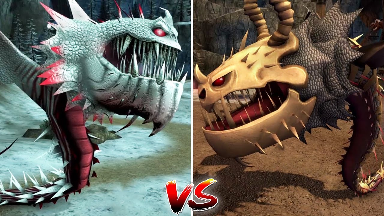 SCREAMING DEATH Vs GRAVEKNAPPER - School of Dragons - YouTube