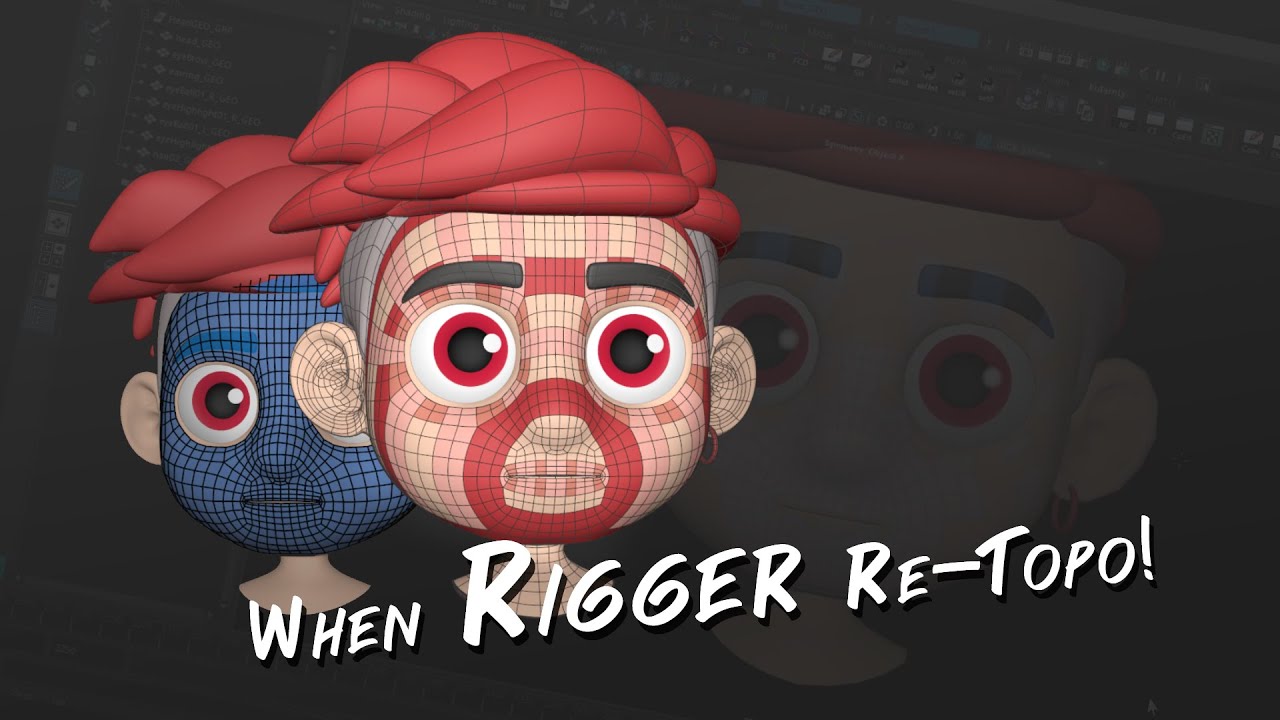 When Rigger Re-Topo !! (Head Retopology Time-lapse) - YouTube