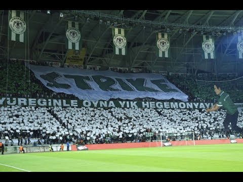 Konyaspor Kasımpaşa maçı Türkiyede bir ilk hareketli  muhteşem Kareografi 4D
