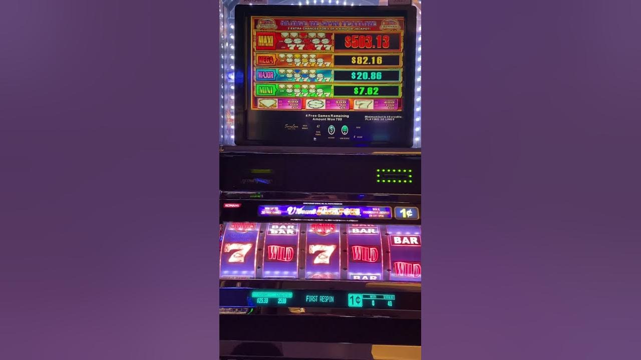 Konami Advantage 5 slot: Vibrant Jackpots- Bonus Feature - YouTube