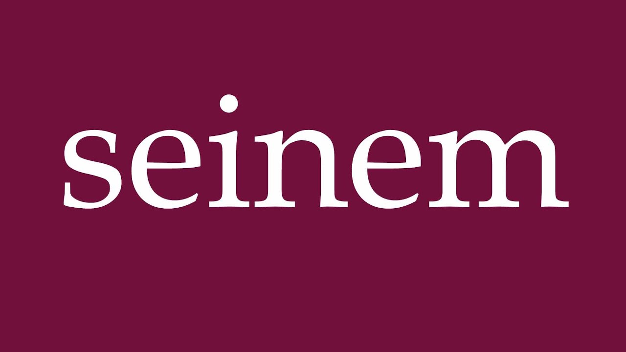 How to Pronounce ''seinem'' (his) Correctly in German - YouTube