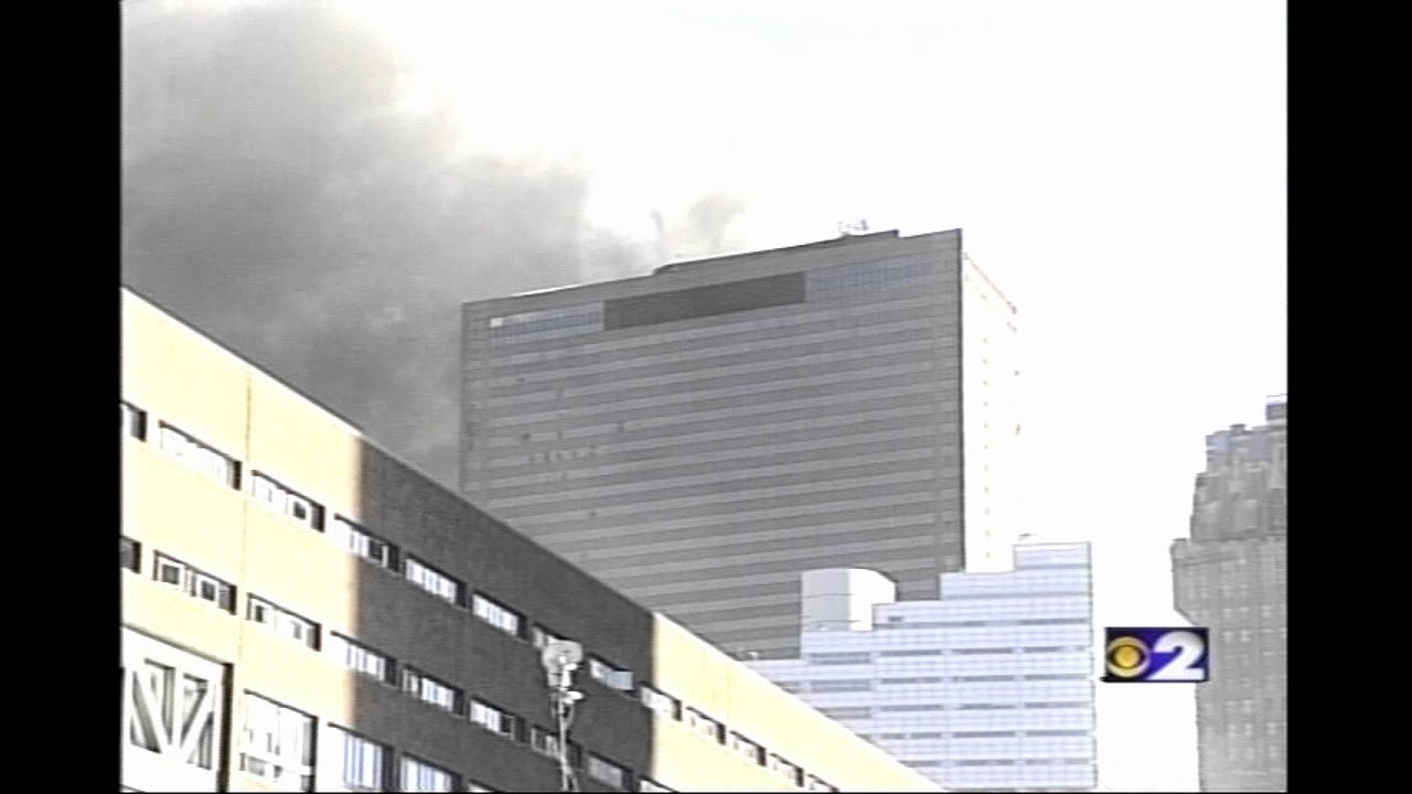 WTC7 'Collapse' CBS West St., enhanced replay - YouTube
