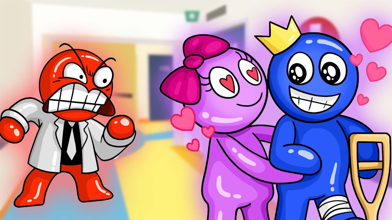 Rainbow Friends Animations - Red x Blue and Pink - FNF Animation - YouTube