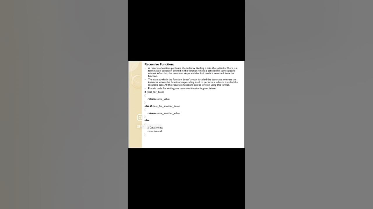 What Is Recursion Function In Ccoding Cprograming Programmer Program Programming 