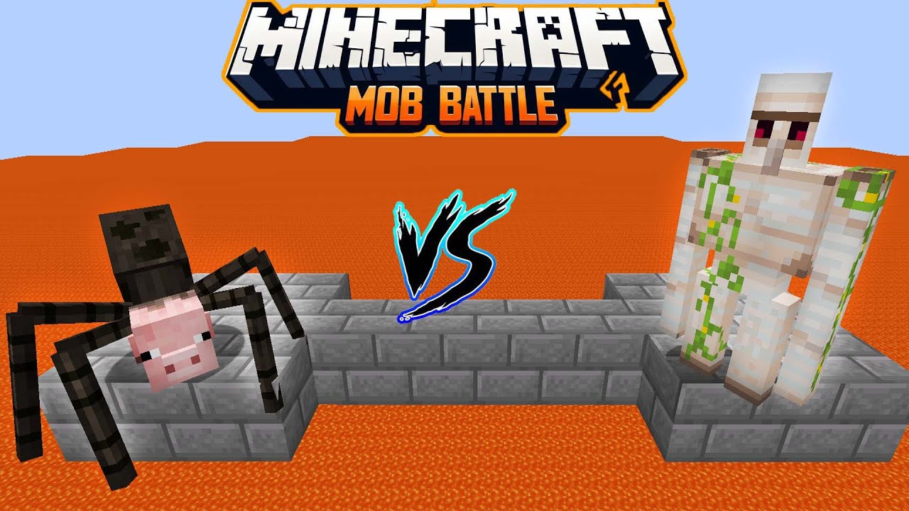 Spider Pig vs All Golems in Minecraft Battle - Iron Golem - Diamond ...
