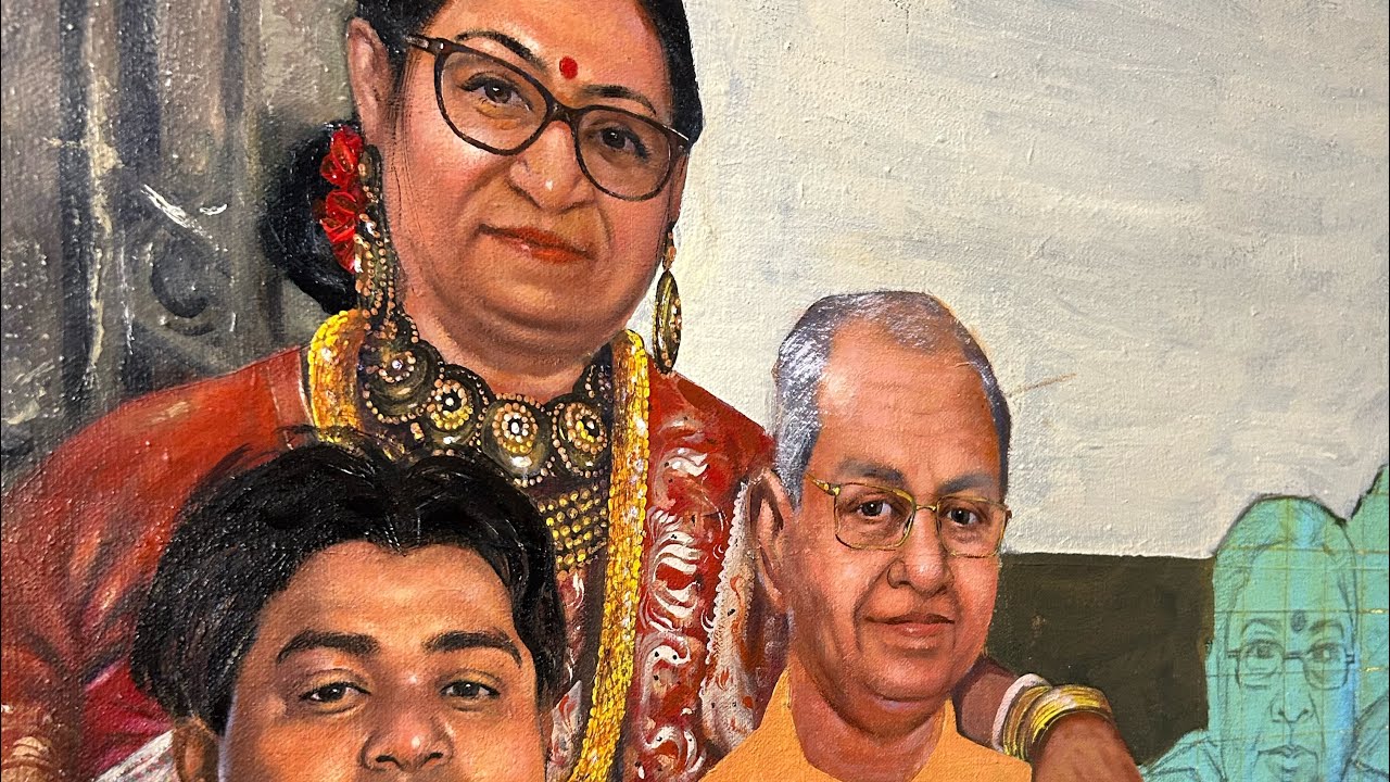 Commission work in acrylic | surajit art work - YouTube