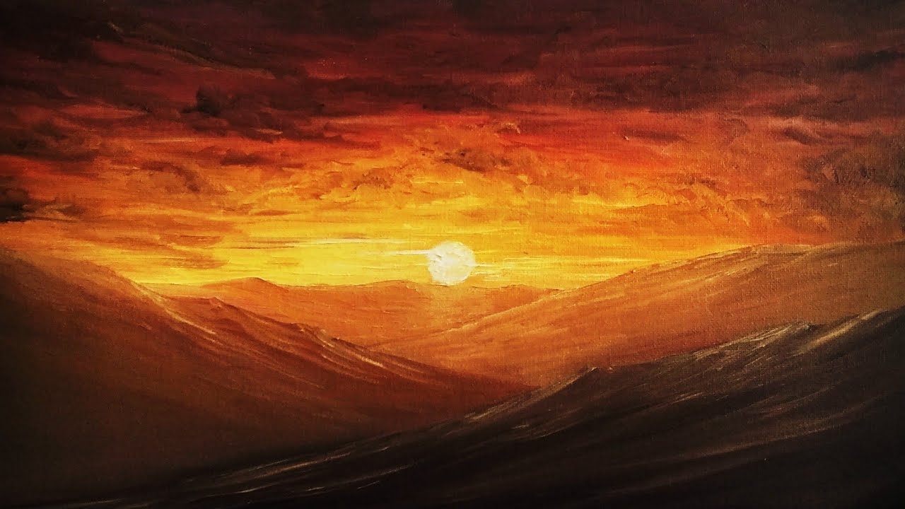 Cómo pintar ATARDECER | Pintar con Francis ®️ - YouTube