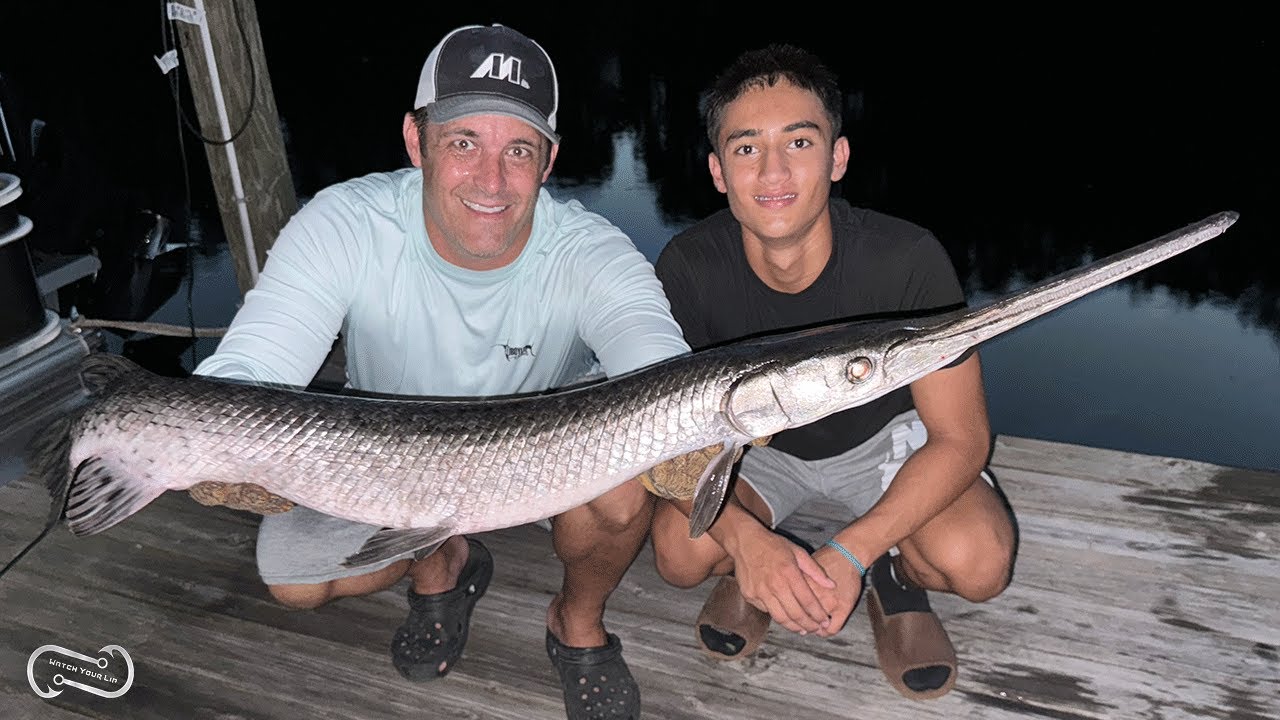 CATCHING BIG LONG NOSE GAR IN FLORIDA - YouTube