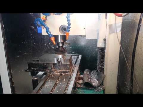 3" inch face mill at .2" DOC 6IPM - YouTube