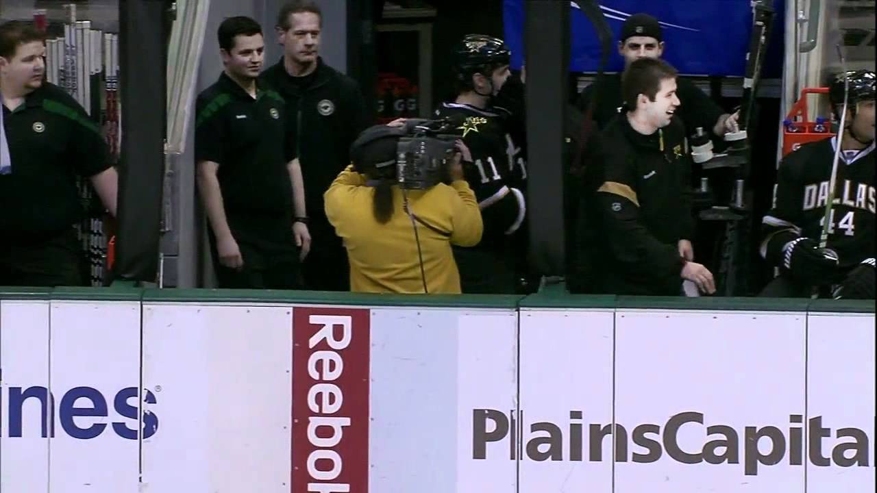 Jed Ortmeyer hits Jake Dowell into the bench HD - YouTube