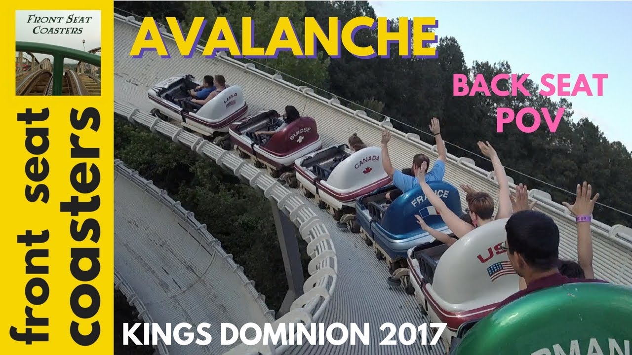 Avalanche POV HD Kings Dominion 2017 Back Seat On-Ride Roller Coaster ...
