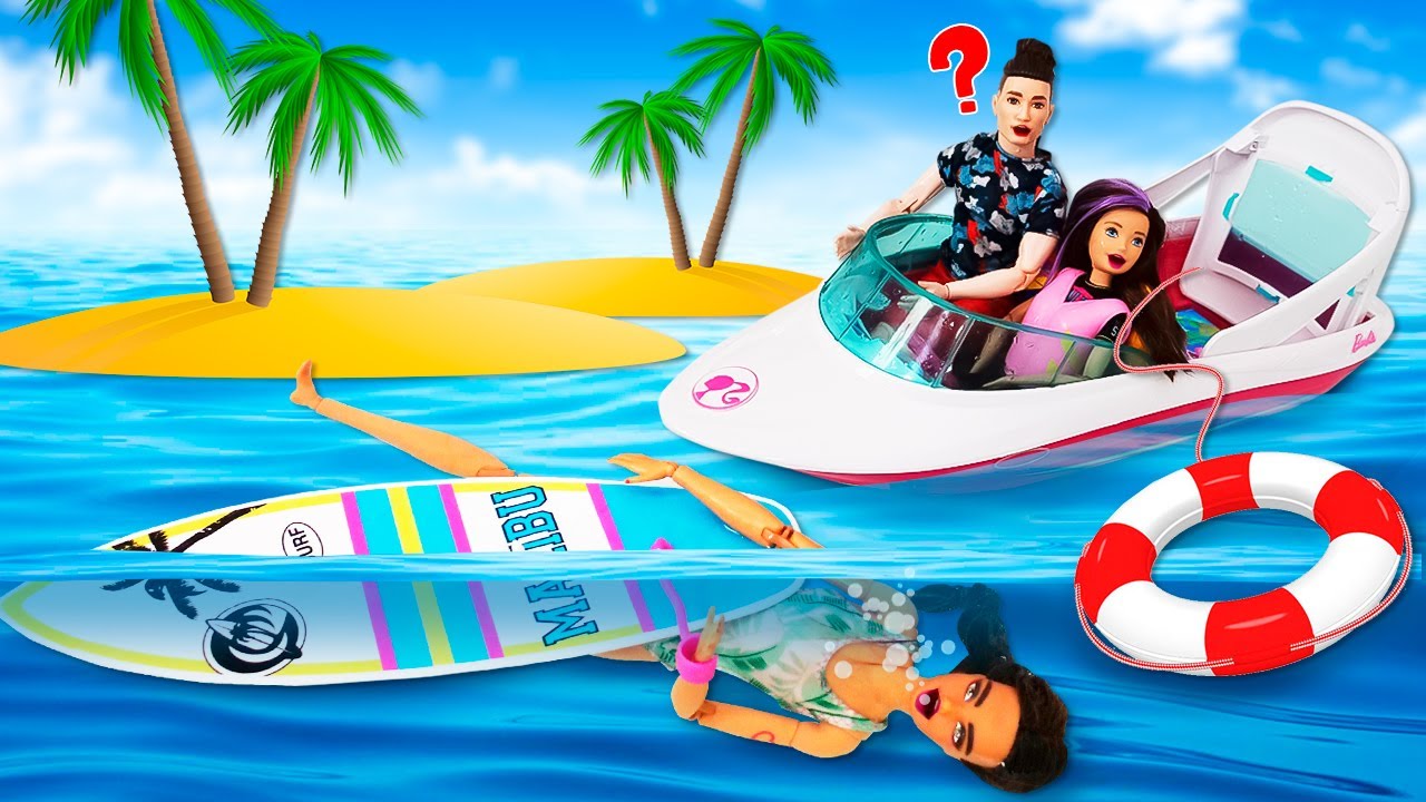 A Barbie Masha se afogou! História infantil. Vídeo da Barbie no YouTube ...