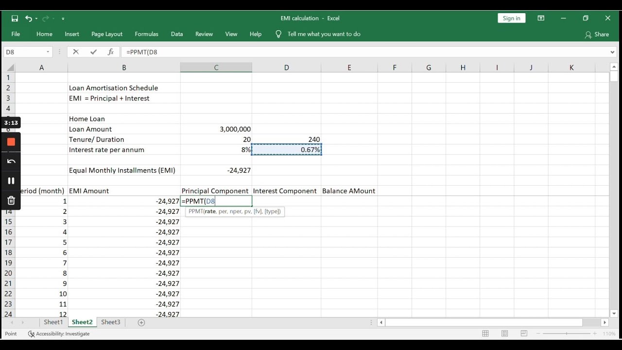 Loan Amortisation Schedule - YouTube