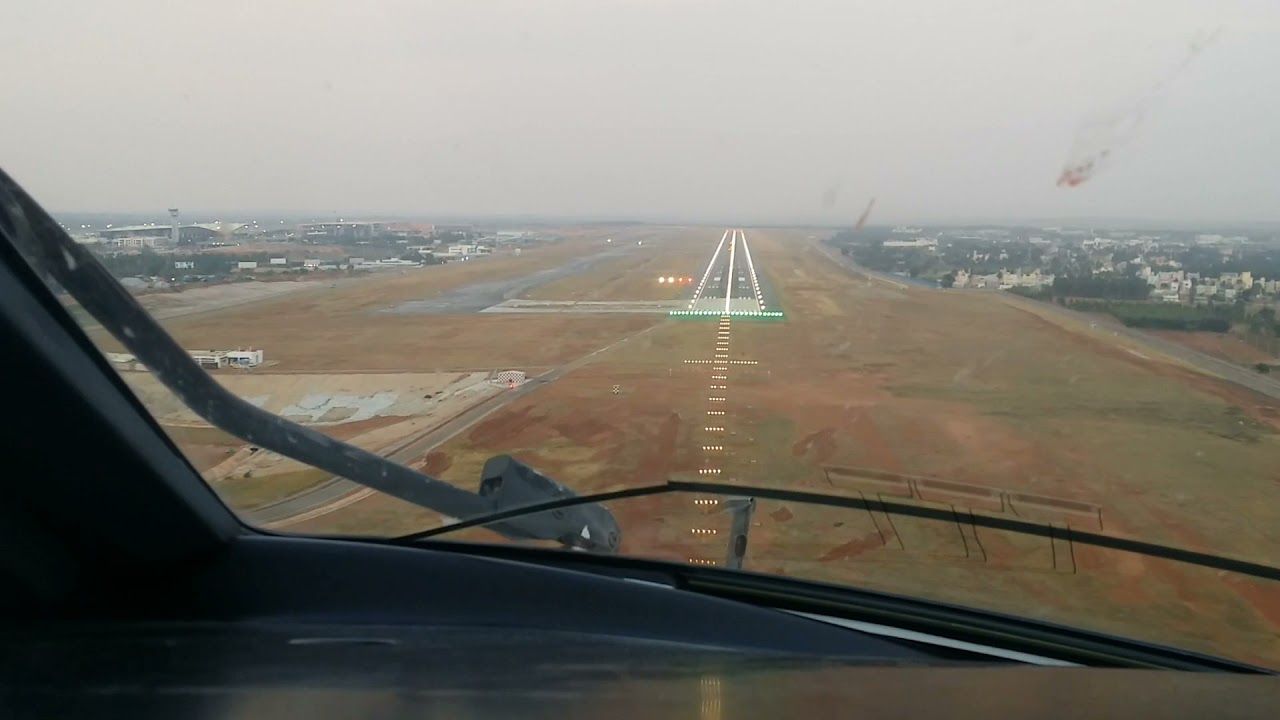 Approach lights, rabbit included. - YouTube