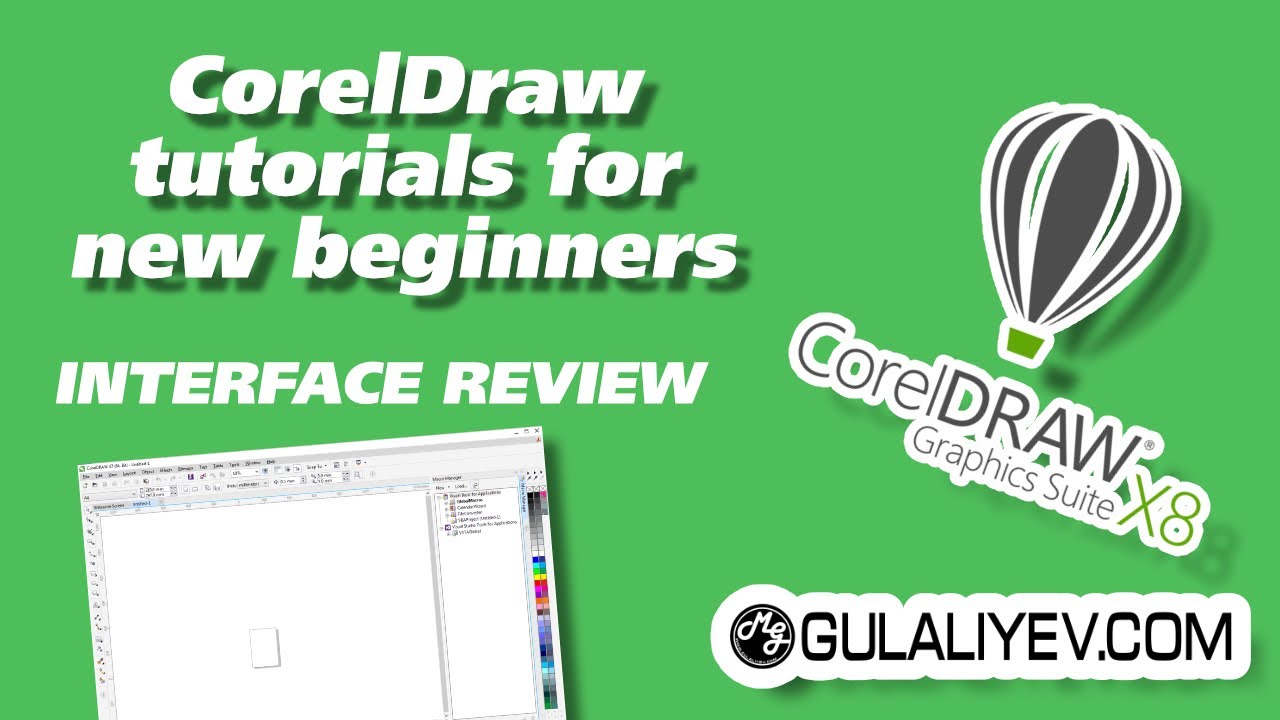 CorelDraw x8 Interface review video tutorials for new beginners - YouTube