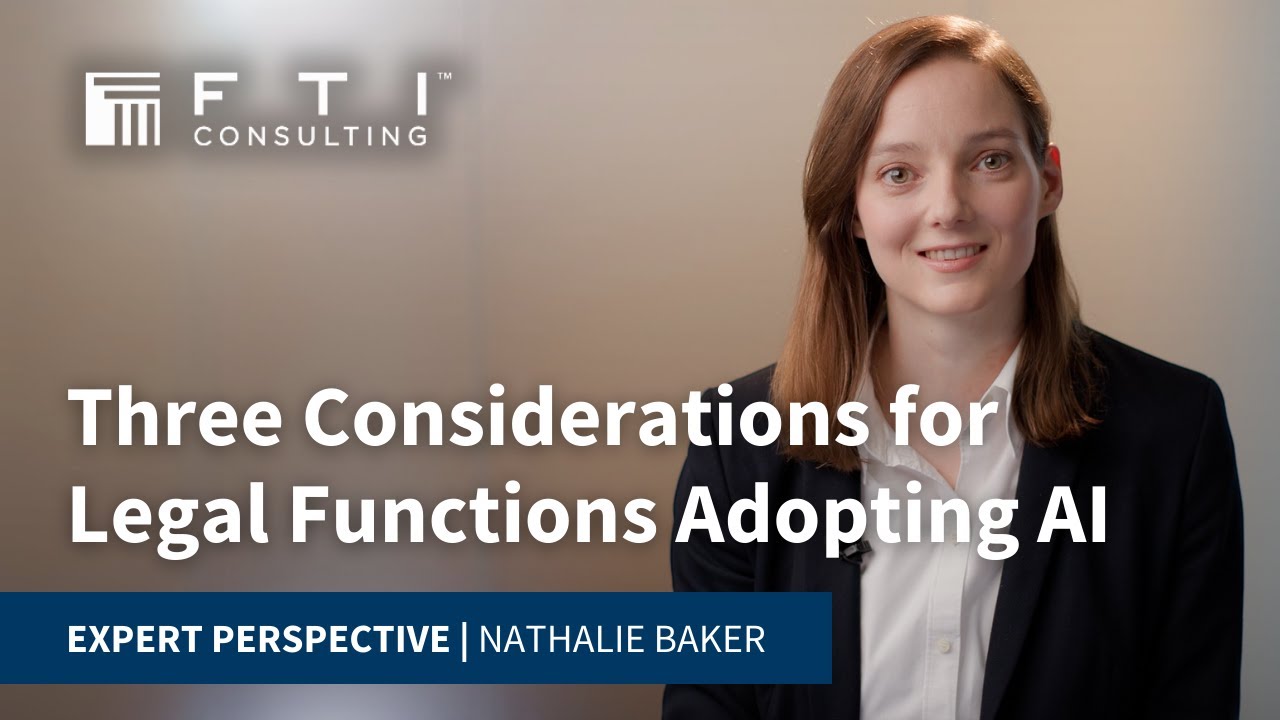 Three Considerations for Legal Functions Adopting AI - YouTube